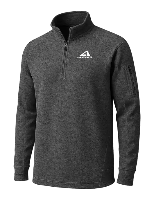 Graphite Heather Tech Fleece 1/4 Zip Pullover w/Albers Aerospace Logo