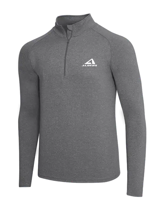 Dark Grey Heather Sport Wick Stretch 1/4 Zip Pullover w/Albers ...